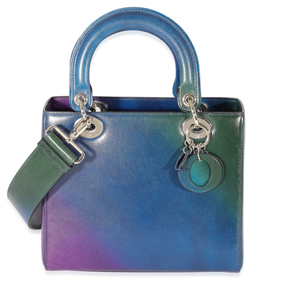 Dior | Bags | Christian Dior Blue Box Calfskin Gradient Medium Lady ...